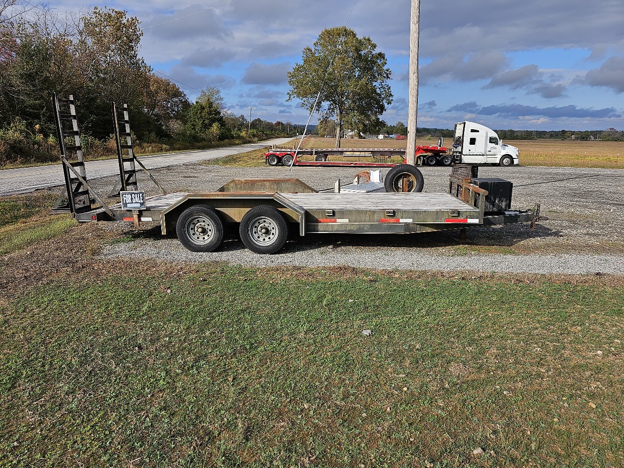 2005 DAKOTA 20' HEAVY DUTY UTILITY FLATBED TRAILER FOR SALE #3153