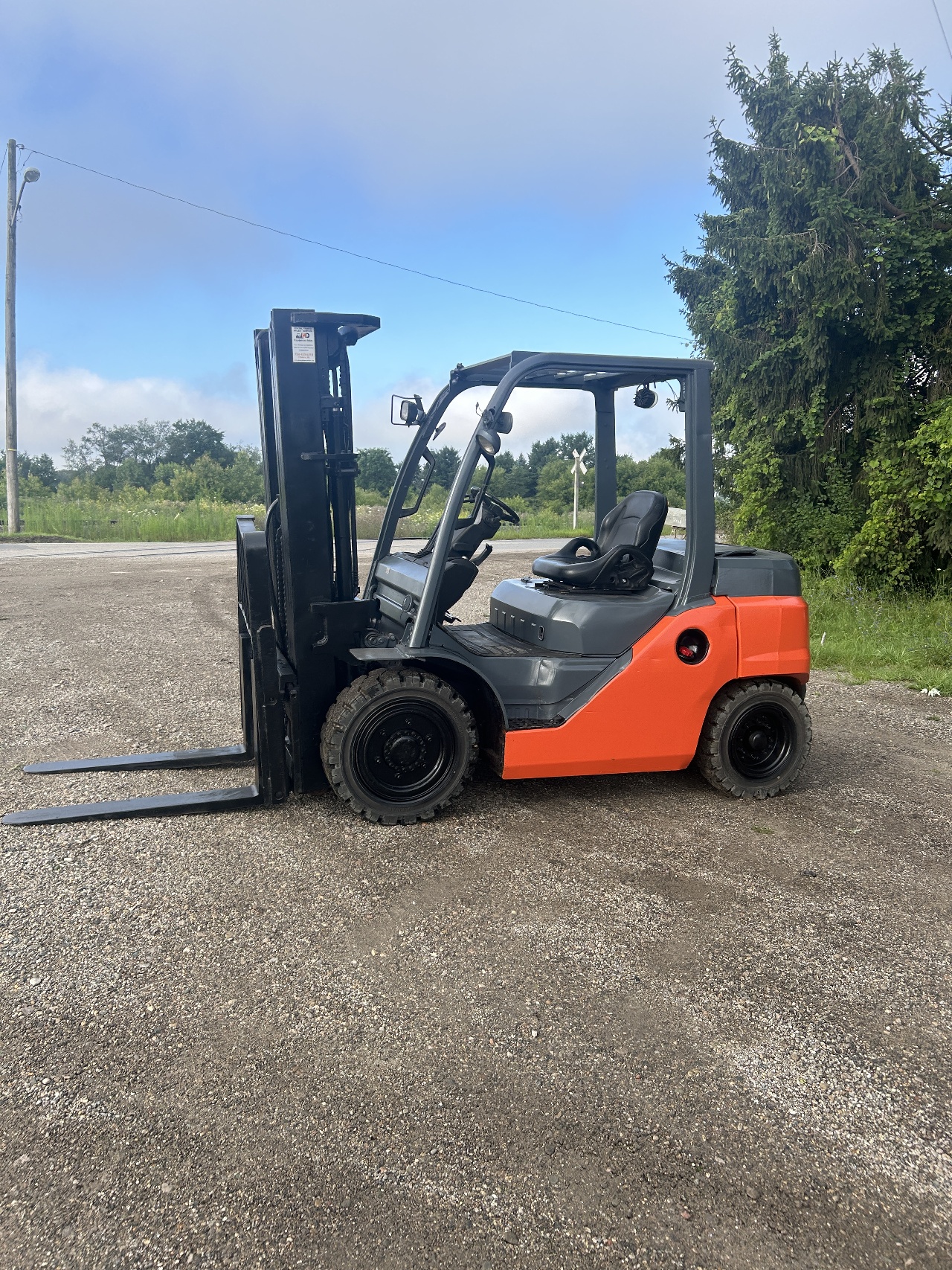 TOYOTA 8FD35U MAST FORKLIFT FOR SALE #2943