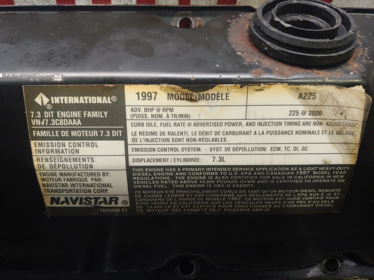 INTERNATIONAL 7.3 POWERSTROKE VALVE COVER FOR SALE #INTERNATIONAL 7.3L ...
